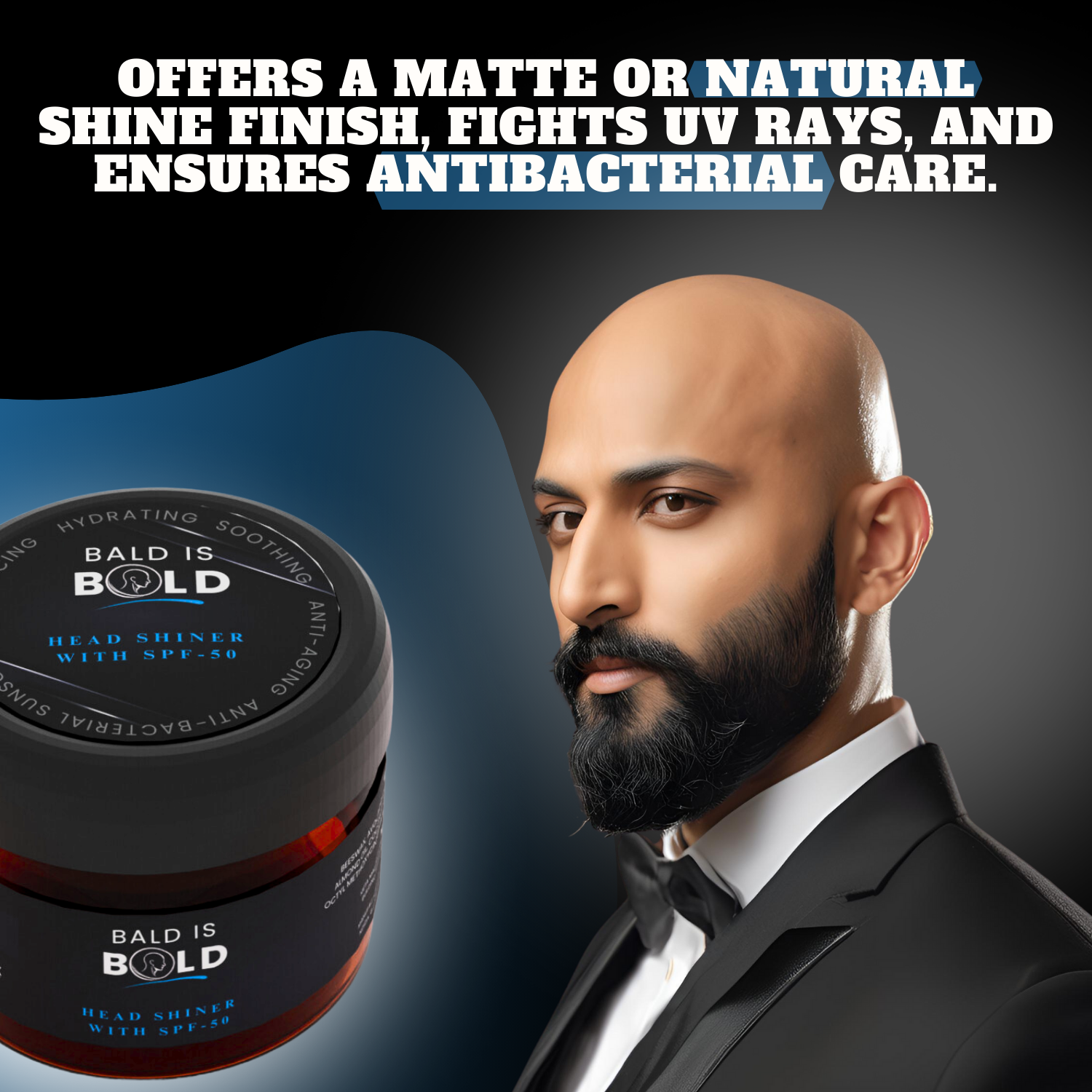 Daily Head Shiner with SPF 50 | Shaved Head Care & Sun Protect